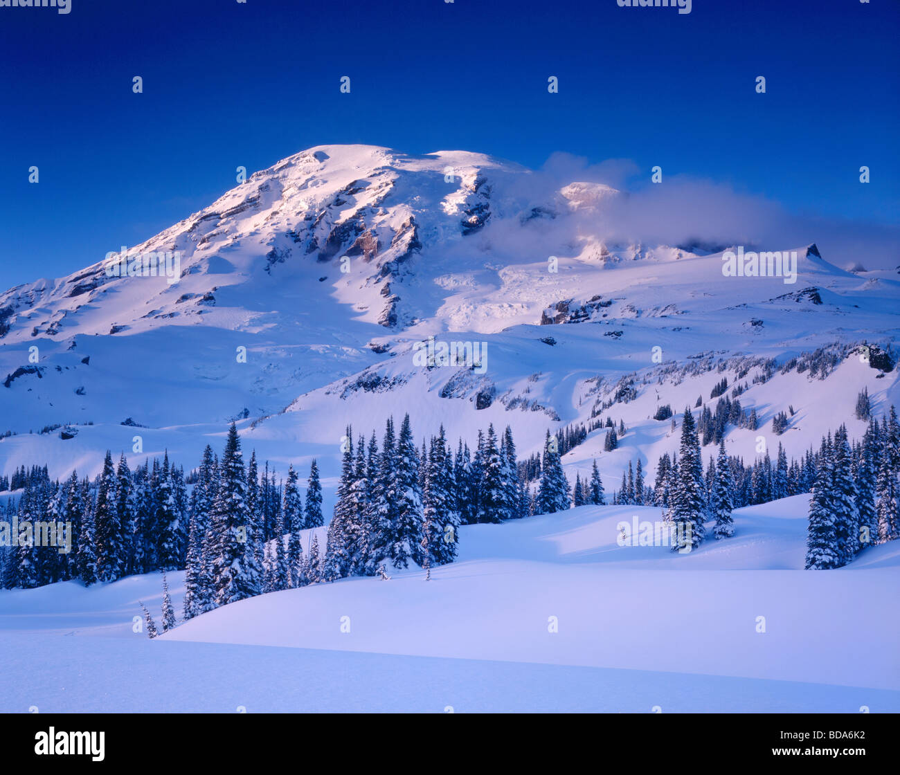 Mount rainier in winter from hi-res stock photography and images - Alamy
