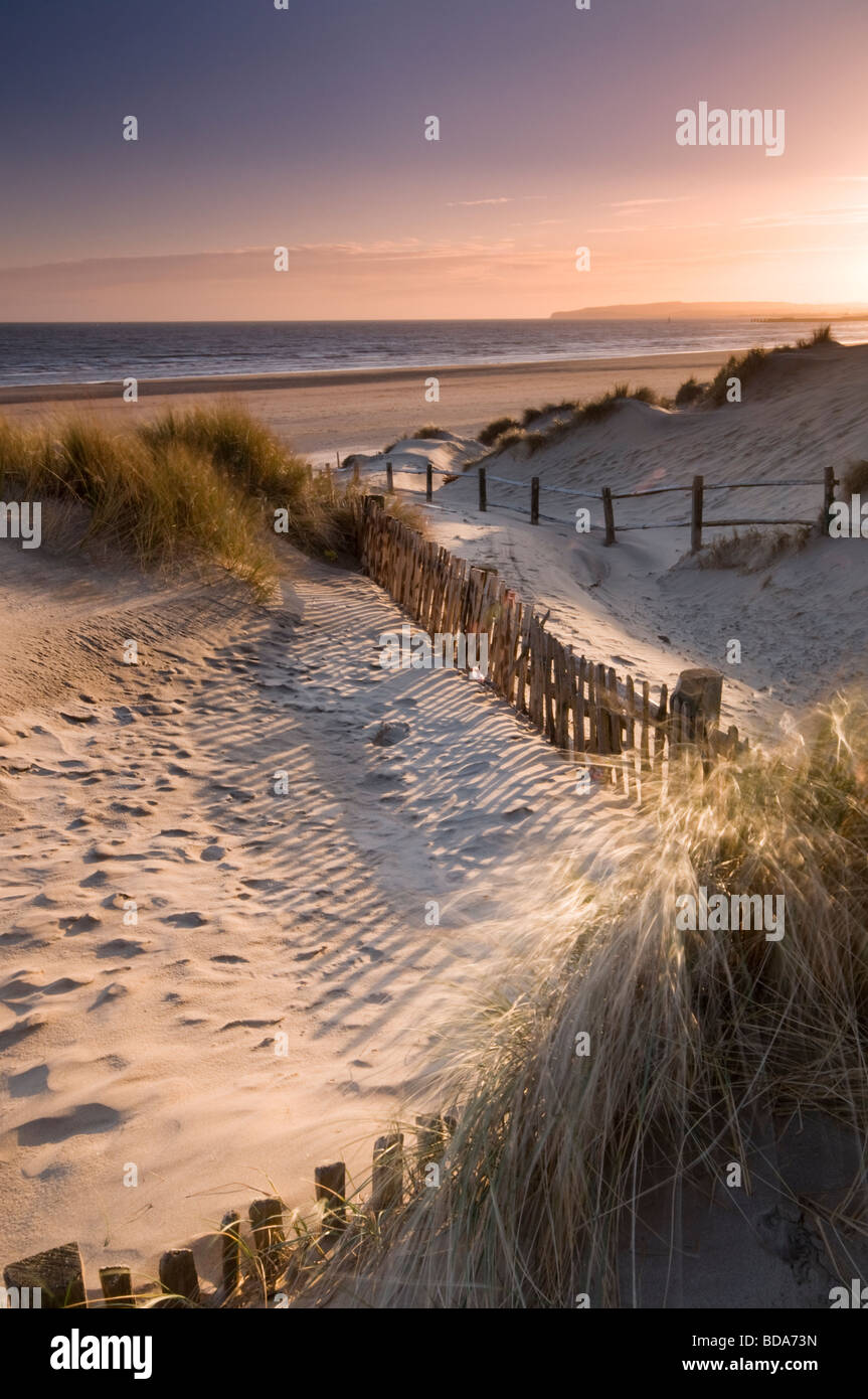 Sunset, Camber Sands, East Sussex, UK Stock Photo - Alamy