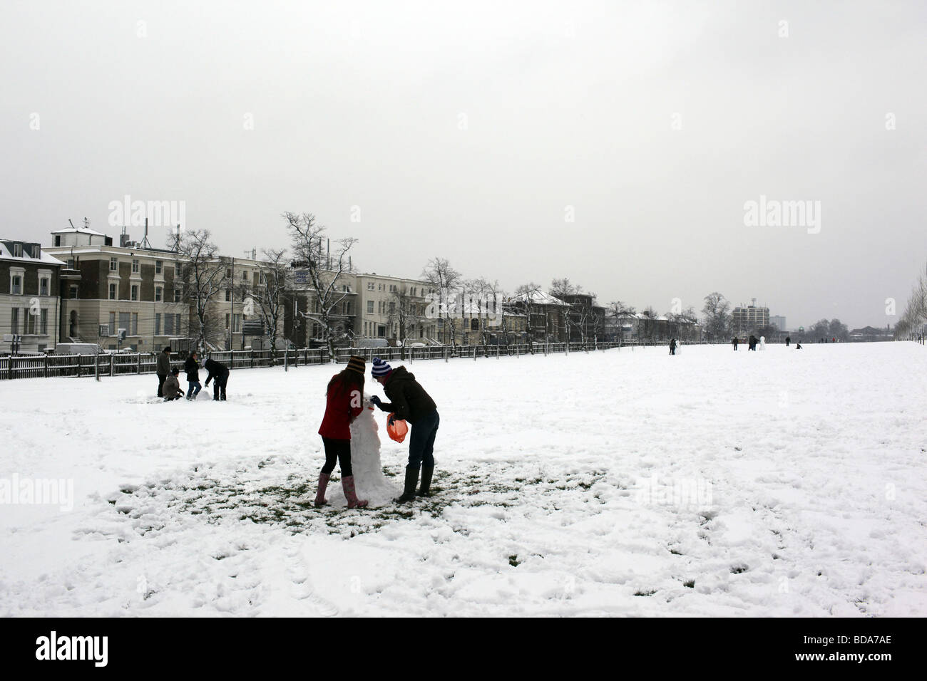 Heavy snow in London Stock Photo - Alamy