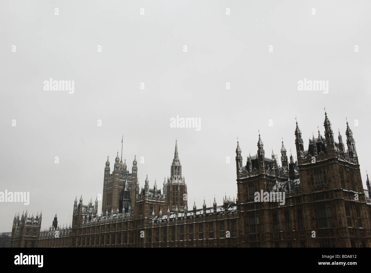 Heavy snow in London Stock Photo - Alamy