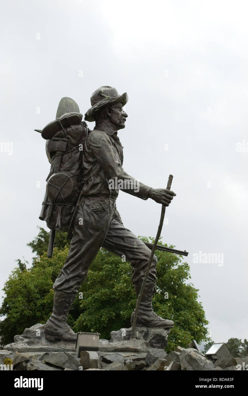 The Prospector Statue, Sitka, Alaska Stock Photo - Alamy