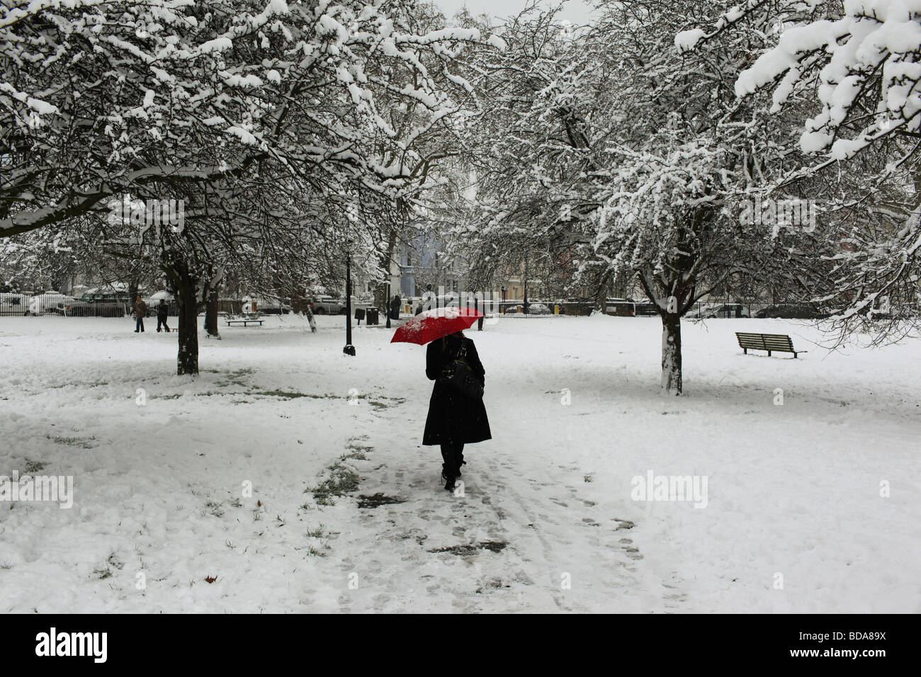 Heavy snow in London Stock Photo - Alamy