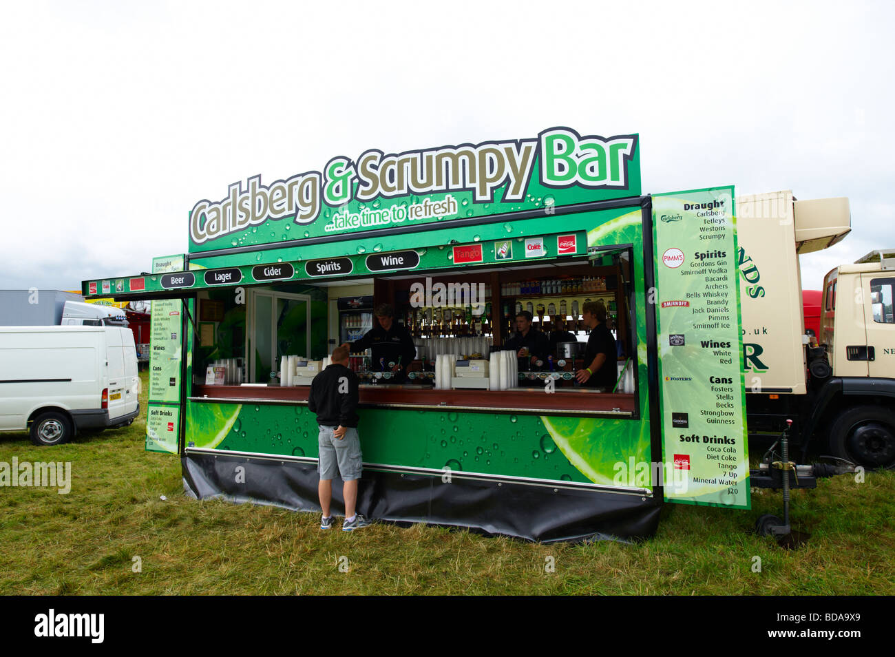 Fairford Airshow Sunday 2009 Refreshment stand Stock Photo - Alamy
