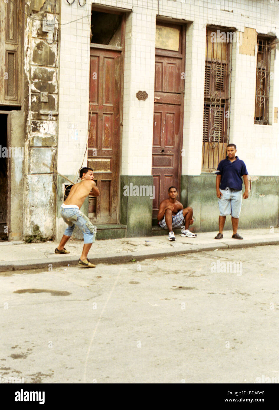 Street baseball in Havana, Cuba Stock Photo - Alamy