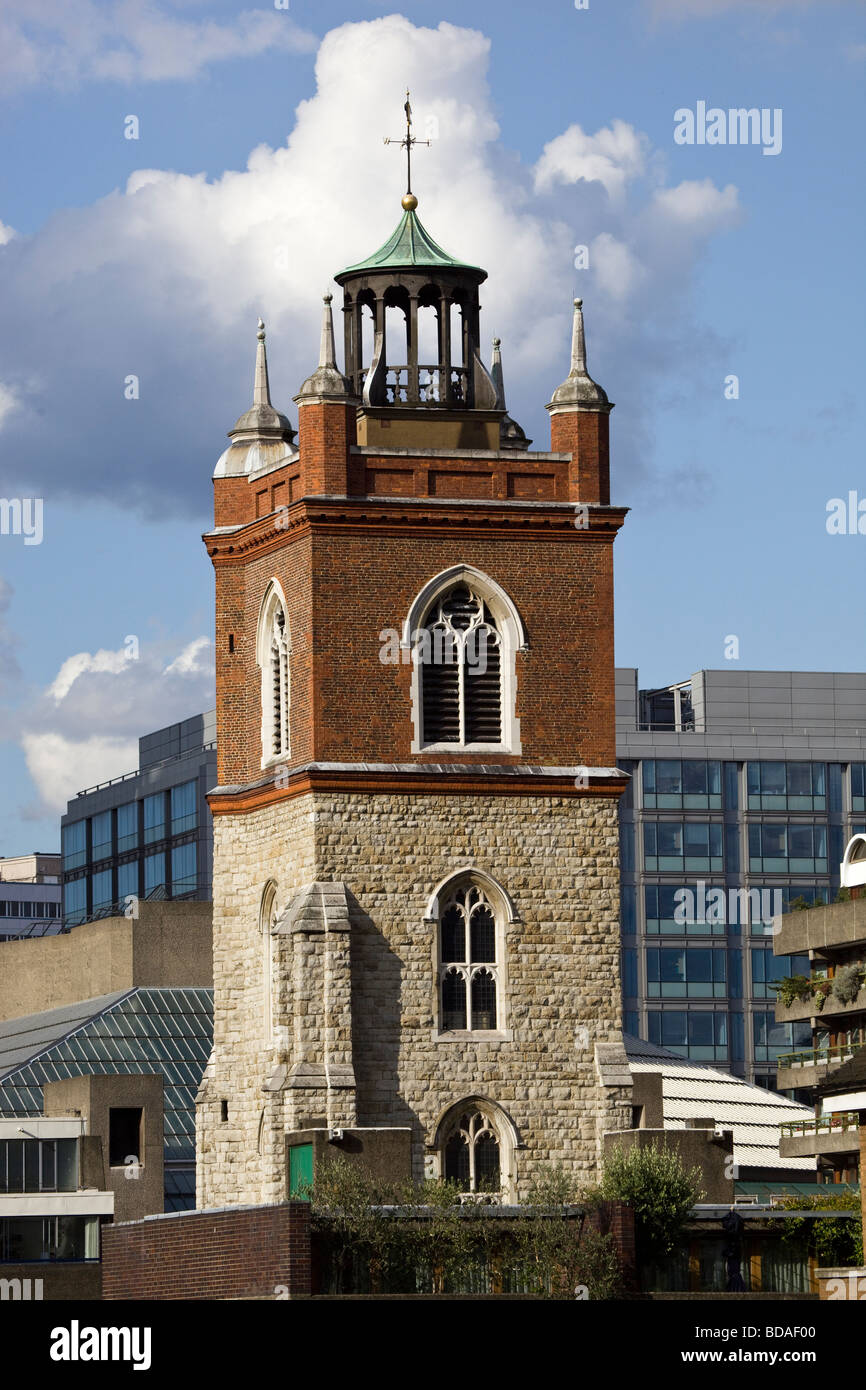 Church of St Giles Cripplegate Barbican London England Stock Photo - Alamy