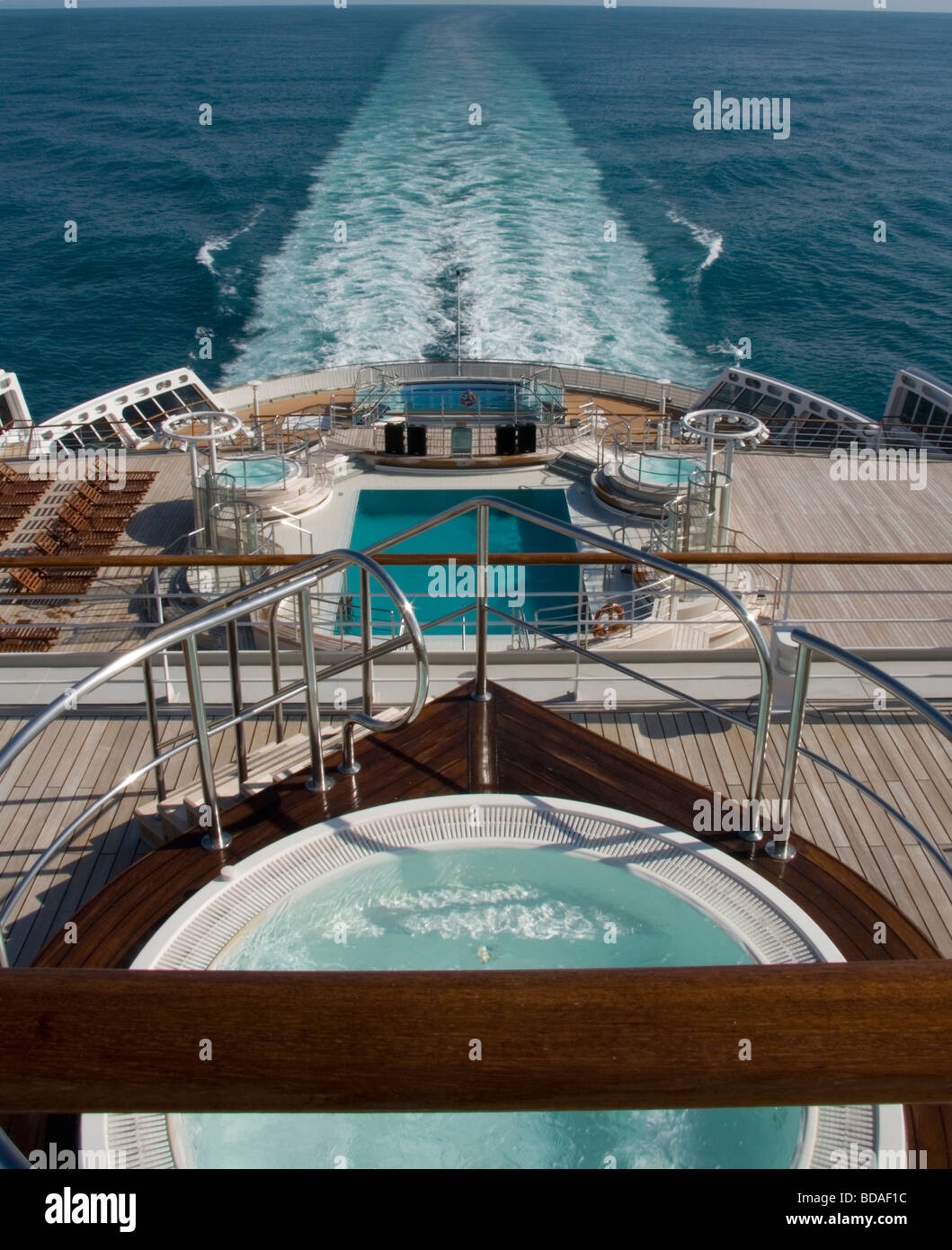 Sun deck of queen mary 2 hi-res stock photography and images - Alamy
