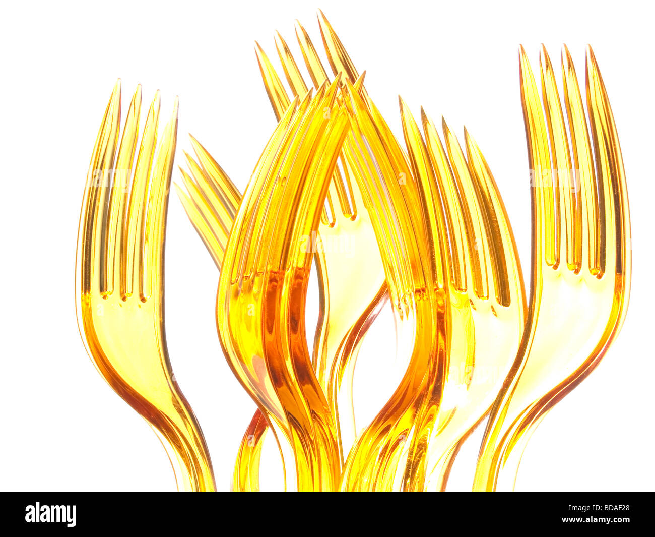 Large group of plastic forks on white background isolated Stock Photo ...