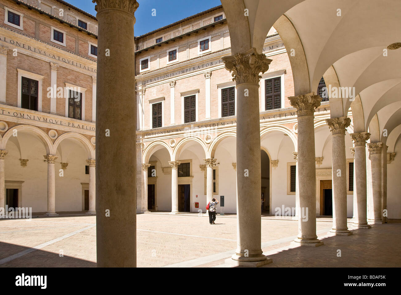 Ducal Palace courtyard in the medieval town Urbino Stock Photo - Alamy