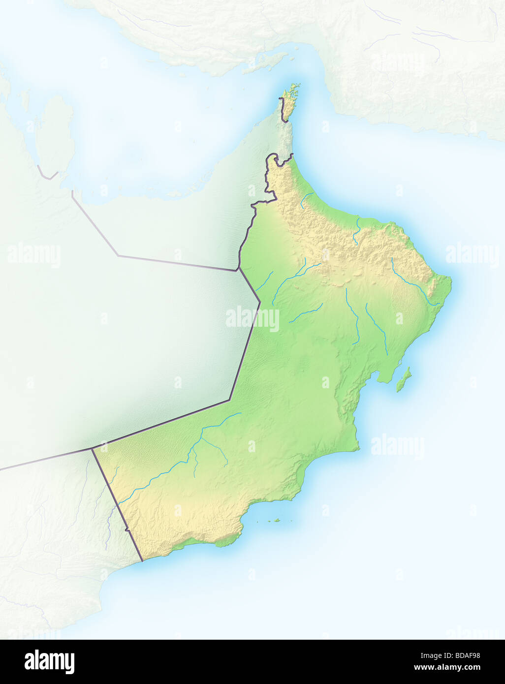 Oman map hi-res stock photography and images - Alamy