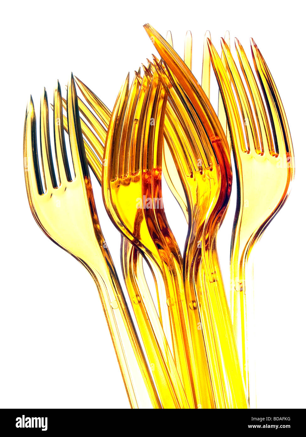 Large group of plastic forks on white background isolated Stock Photo ...