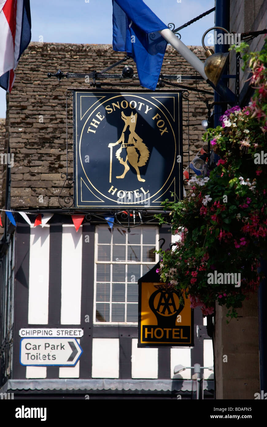 The Snooty Fox Inn at Tetbury Stock Photo - Alamy