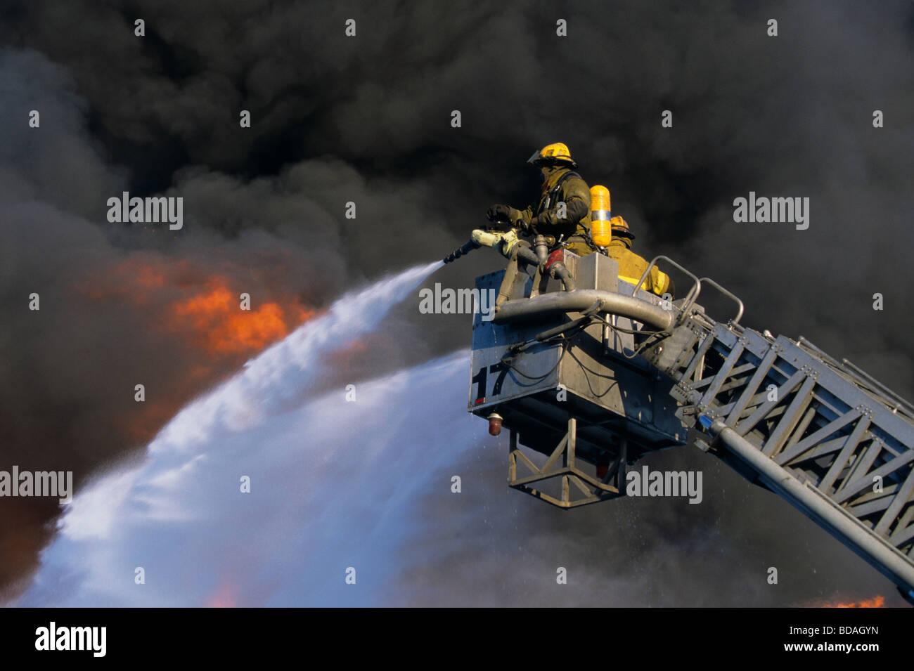 Fire trucks spraying water hi-res stock photography and images - Alamy
