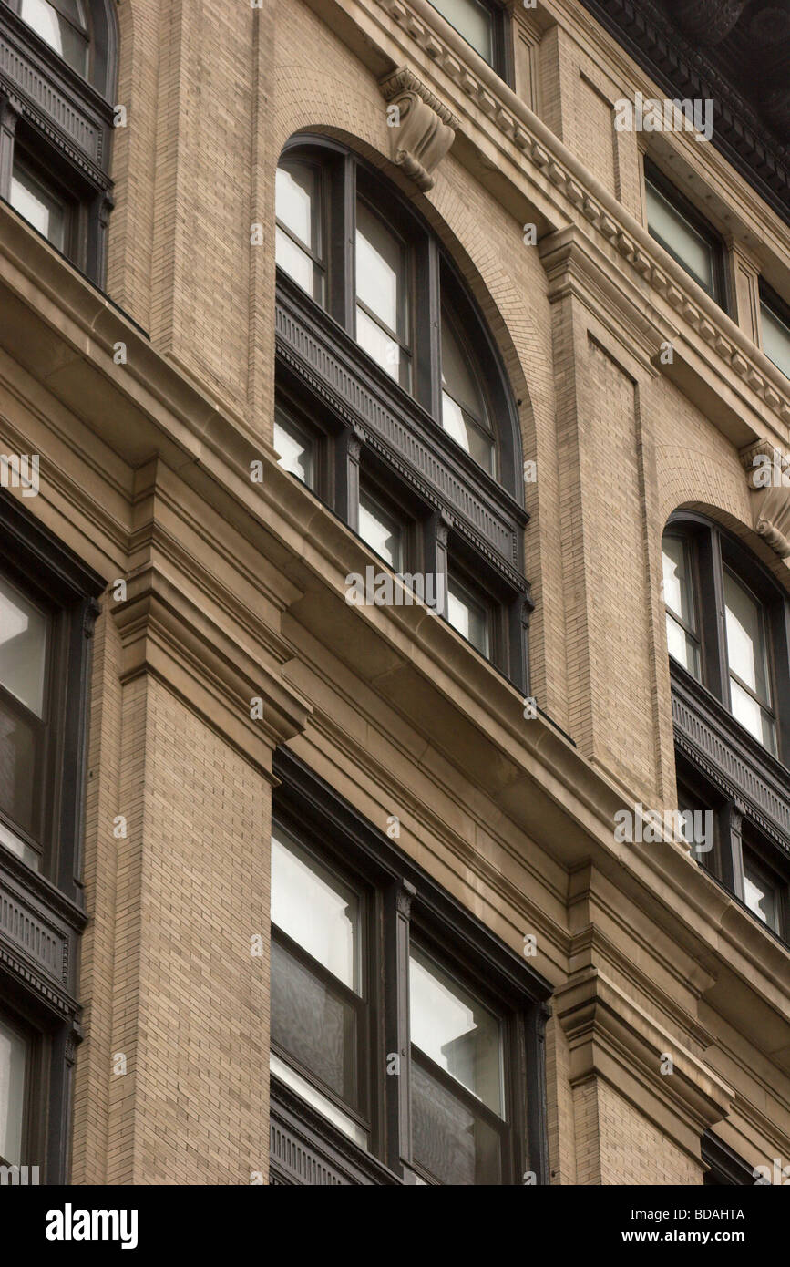 Elegant architectural window details, Greenwich Village, Manhattan, New ...