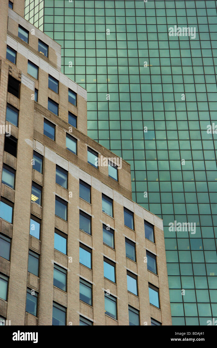 Geometric patterns in the architecture, lower Manhattan, New York City ...