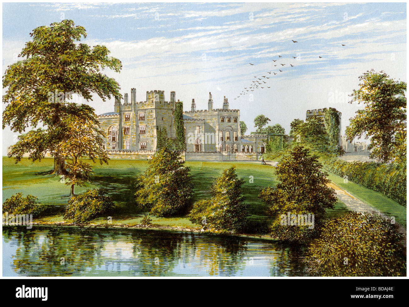 Ripley Castle, Yorkshire, home of Baronet Ingilby, c1880. Artist ...