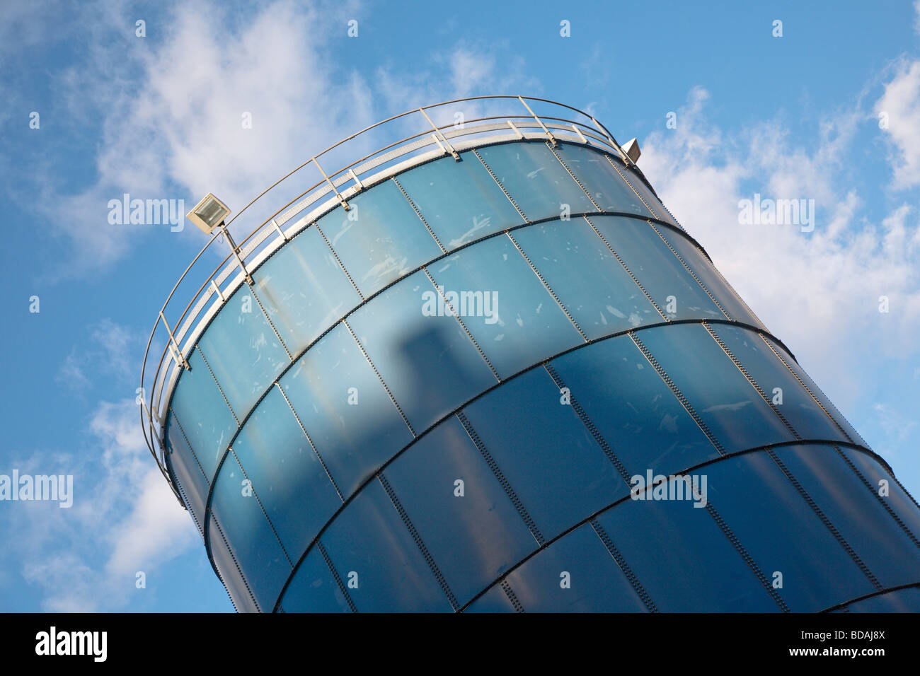 Blue tank at food factory Stock Photo - Alamy