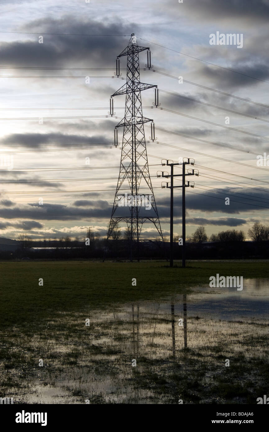 Pylons in loughborough Stock Photo - Alamy