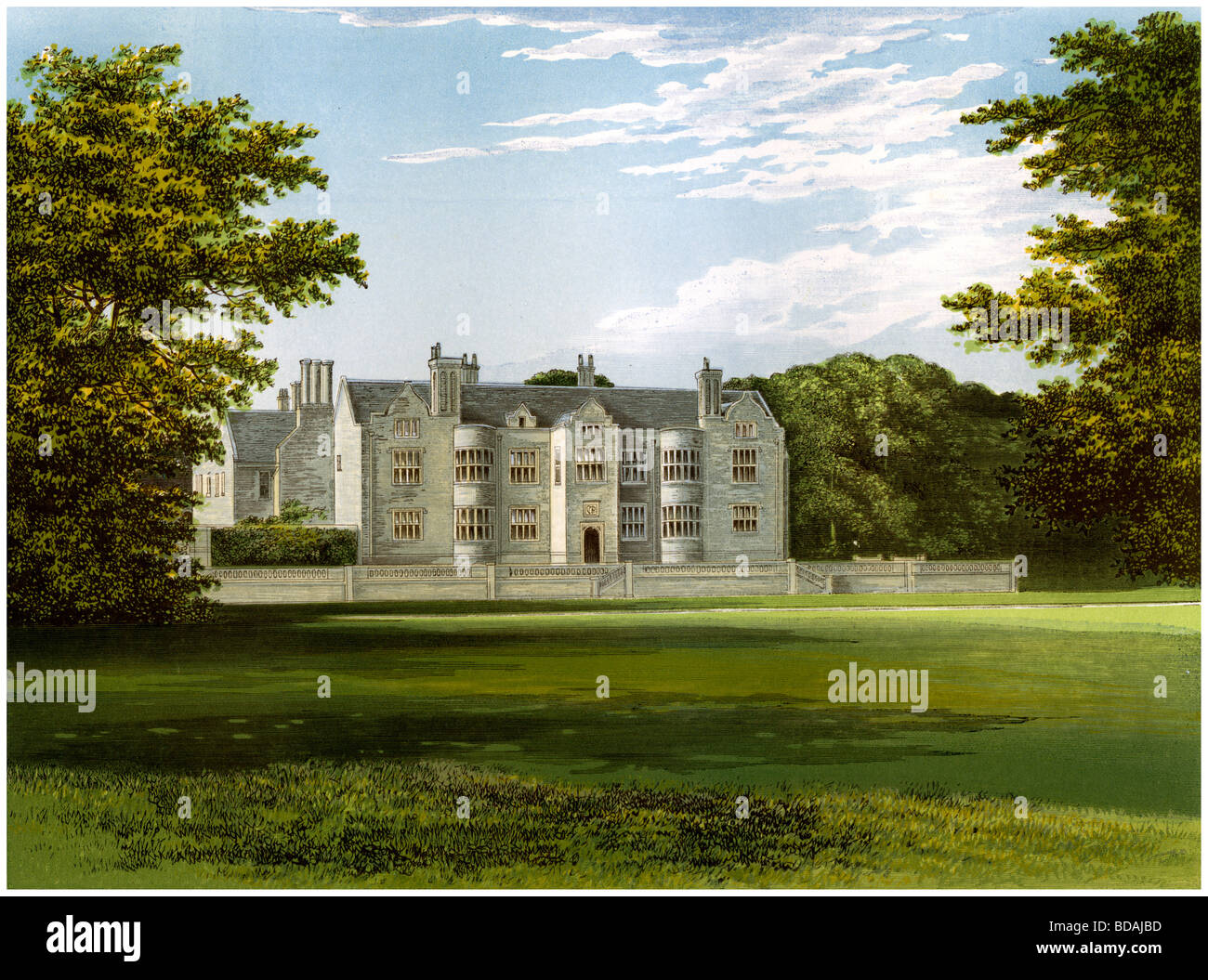 Glynde Place, Sussex, home of Viscount Hampden, c1880. Artist: Unknown ...