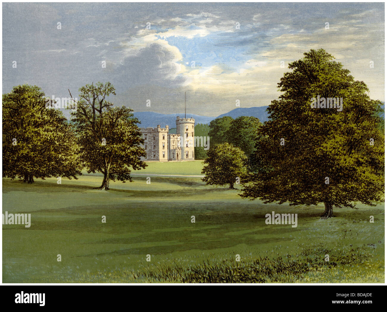 Castle Forbes, Aberdeenshire, Scotland, home of Lord Forbes, c1880 ...