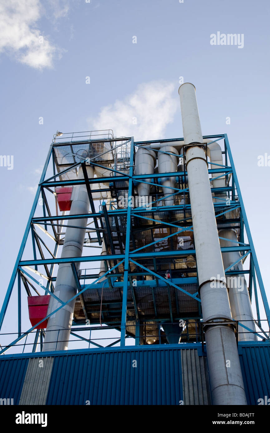 Looking up at the starch dryer of Syral UK Stock Photo - Alamy