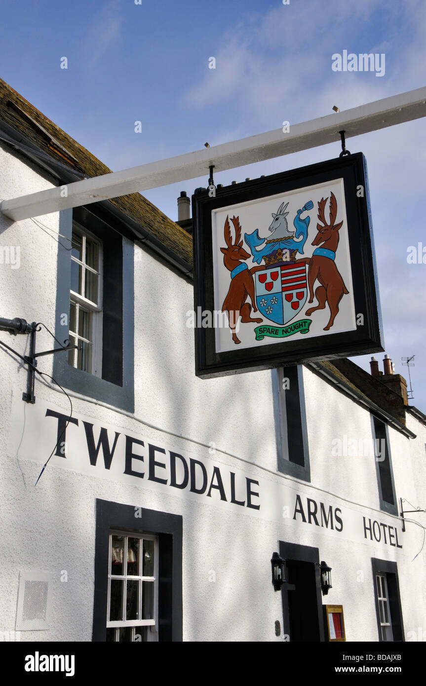 The Tweeddale Arms Hotel, Gifford, East Lothian, Scotland, UK Stock ...