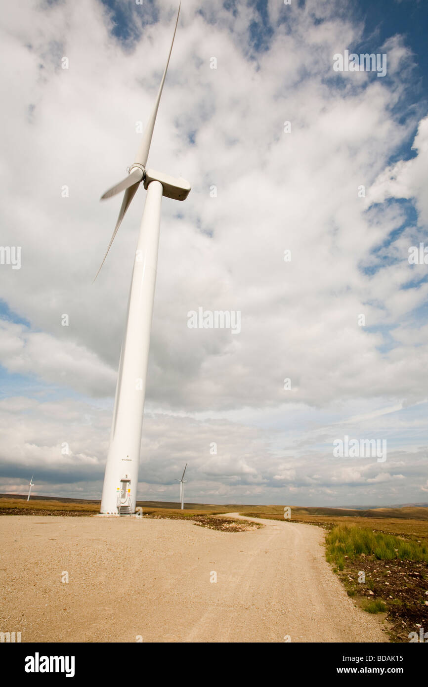 Scout Moor wind farm on the Pennine Moors between Rochdale and ...