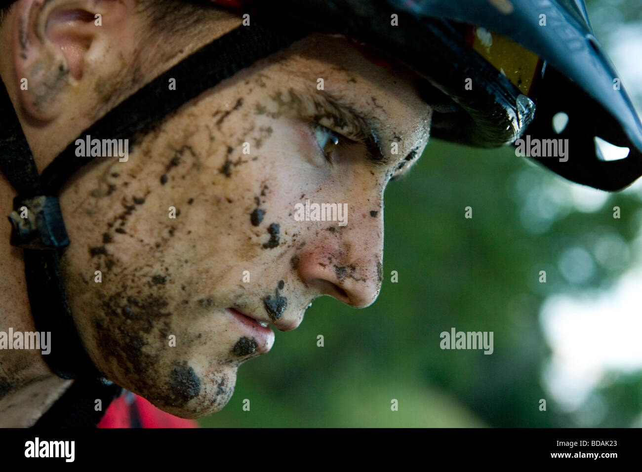 Portrait face helmet muddy hi-res stock photography and images - Alamy