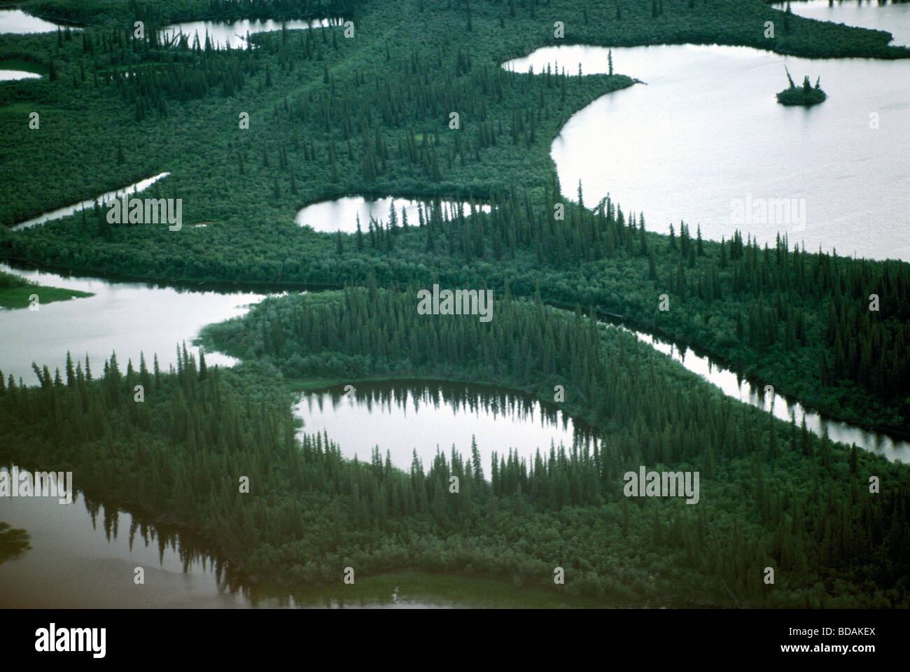 Aerial view mackenzie river delta hi-res stock photography and images ...
