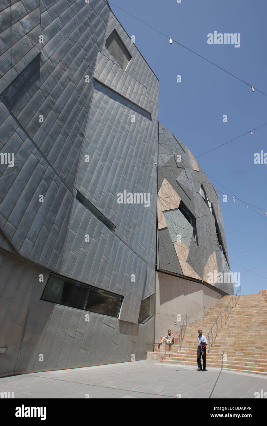 Modern building in Federation Square in Melbourne, Australia Stock ...