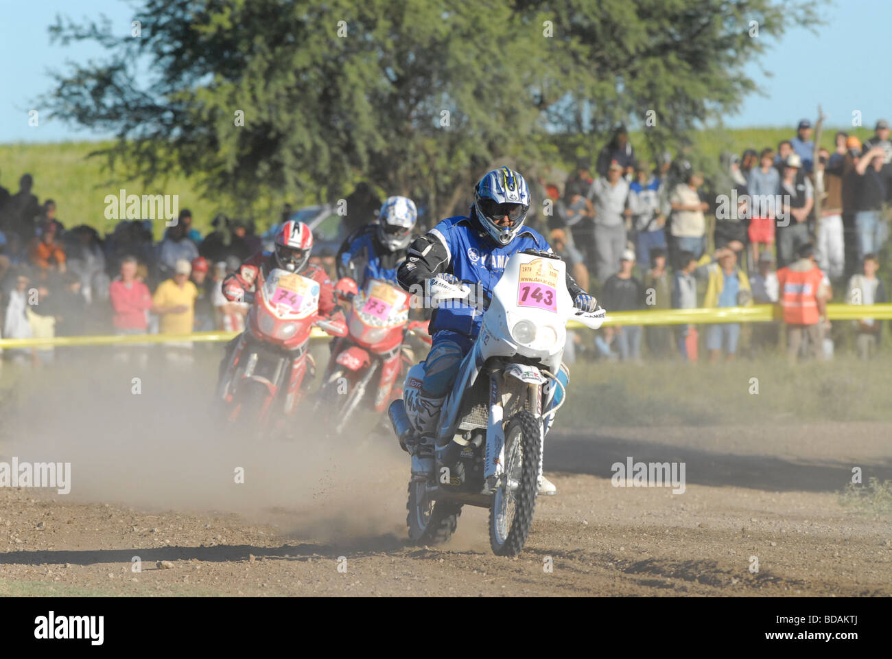 Motorcycle at Rally Dakar Argentina Chile 2009 Stock Photo - Alamy