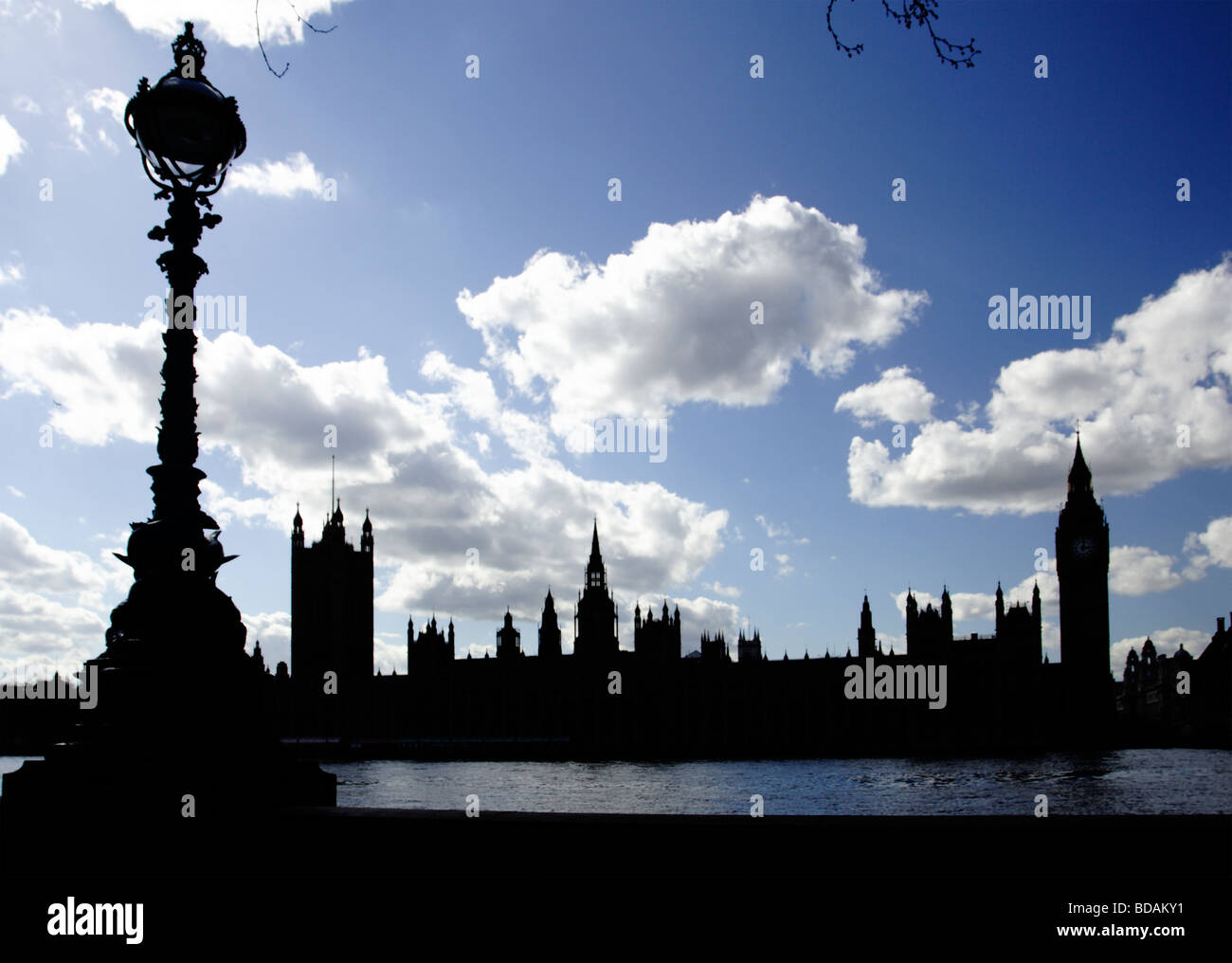 House of parliament silhouette London UK Stock Photo - Alamy