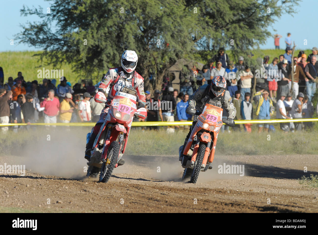 Motorcycle at Rally Dakar Argentina Chile 2009 Stock Photo - Alamy