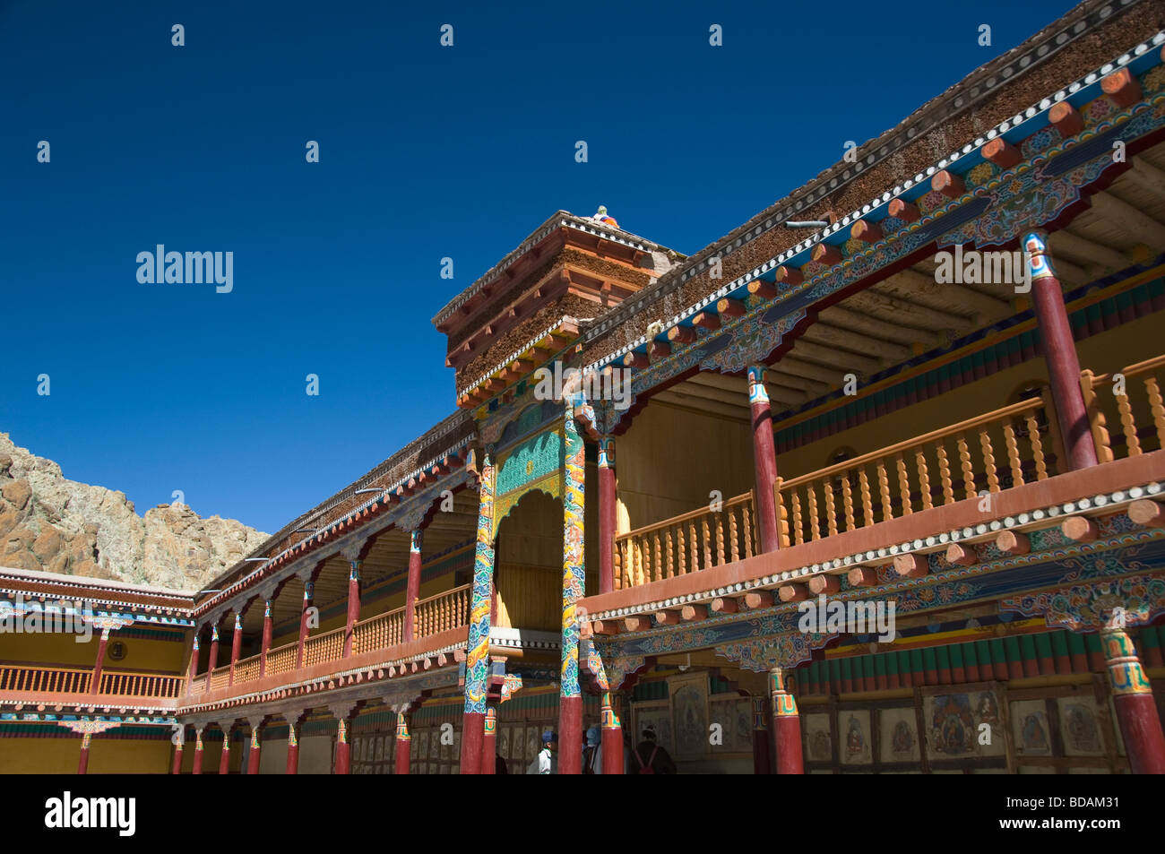 Architectural details of a monastery, Hemis Monastery, Hemis, Ladakh ...