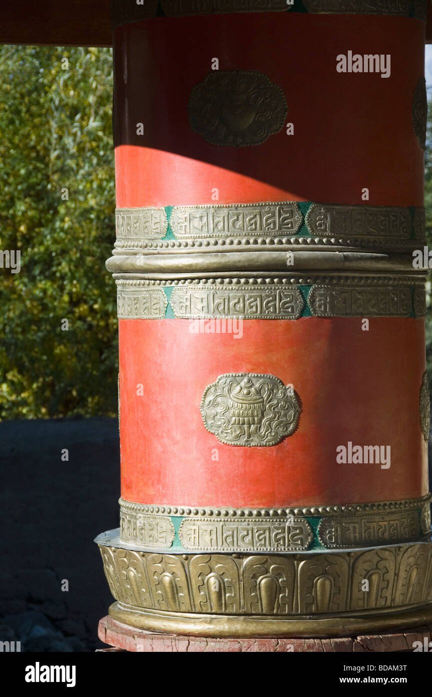Close-up of a prayer wheel, Ladakh, Jammu and Kashmir, India Stock ...