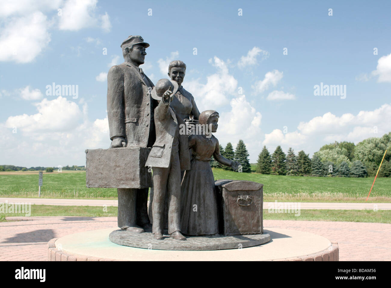 Norweigan Immigrant Monument, Lake Mills Iowa Stock Photo - Alamy
