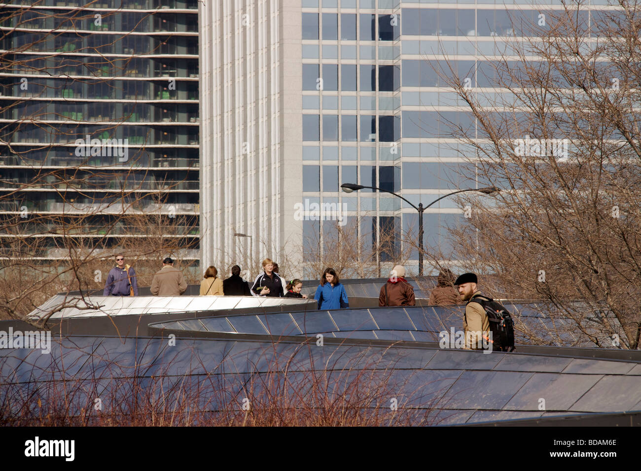 BP Bridge Millennium Park Chicago Stock Photo - Alamy