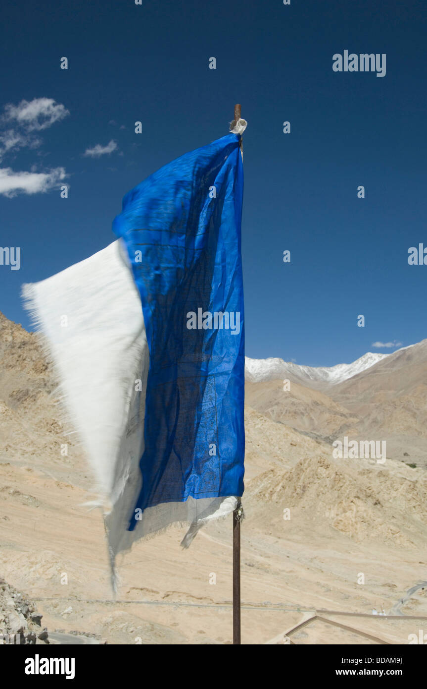 Close-up of a religious flag, Ladakh, Jammu and Kashmir, India Stock ...