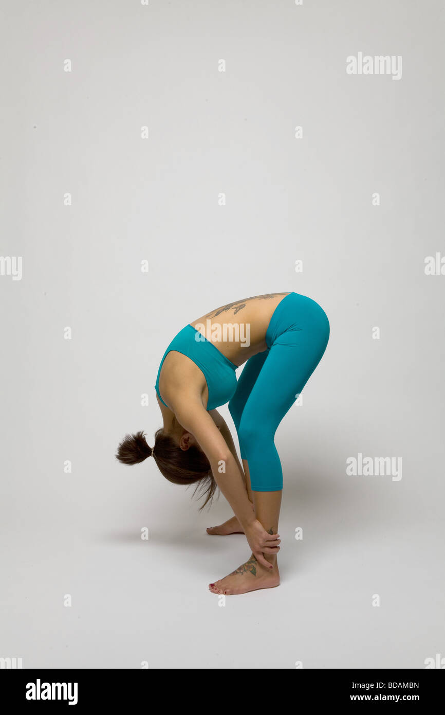 Separated Leg Stretch #2 Side View Stock Photo - Alamy