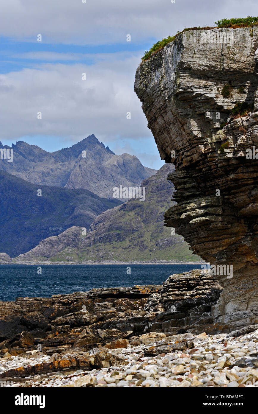 The Black Cuillin from Elgol, Strathaird, Isle of Skye, Inner Hebrides ...