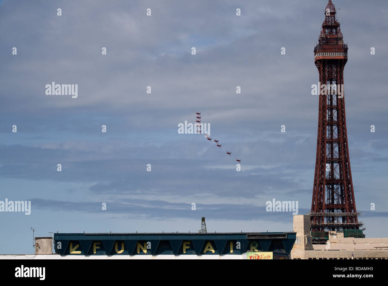 Red arrows blackpool tower hi-res stock photography and images - Alamy