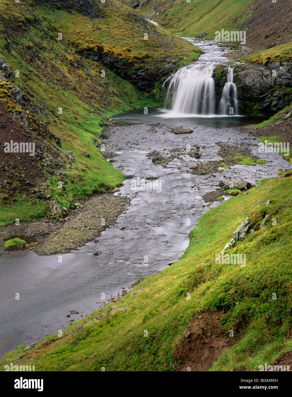 Waterfall on the Fossá River Snæfellsnes Peninsula Iceland Europe Stock ...