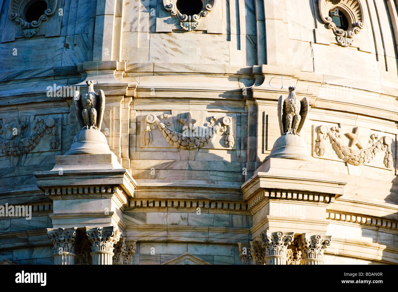 Minnesota State capitol building dome detail Stock Photo - Alamy