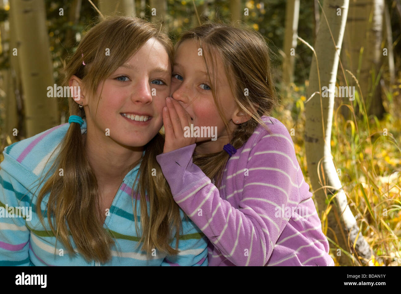 Girl telling fun story hi-res stock photography and images - Alamy