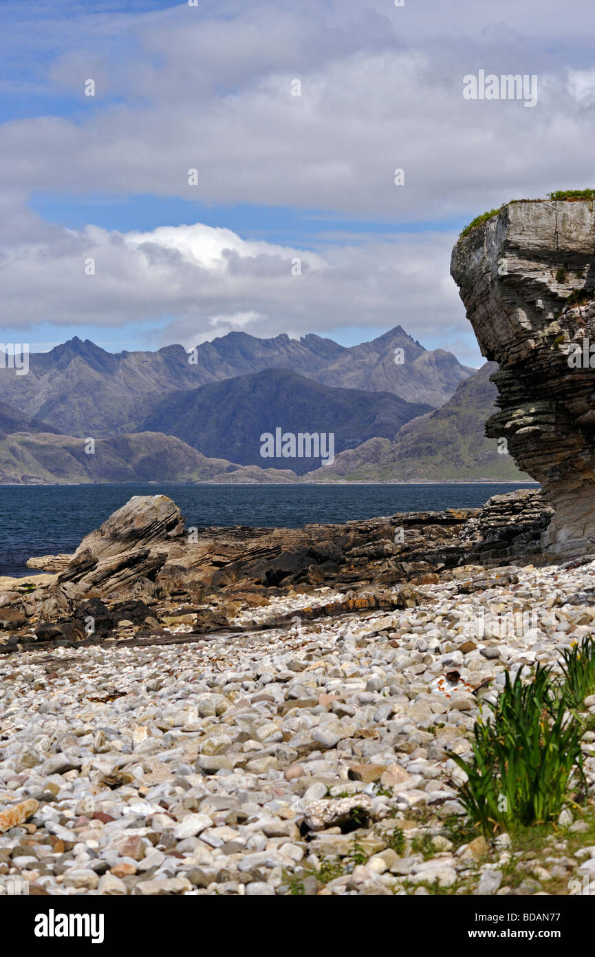 The Black Cuillin from Elgol, Strathaird, Isle of Skye, Inner Hebrides ...