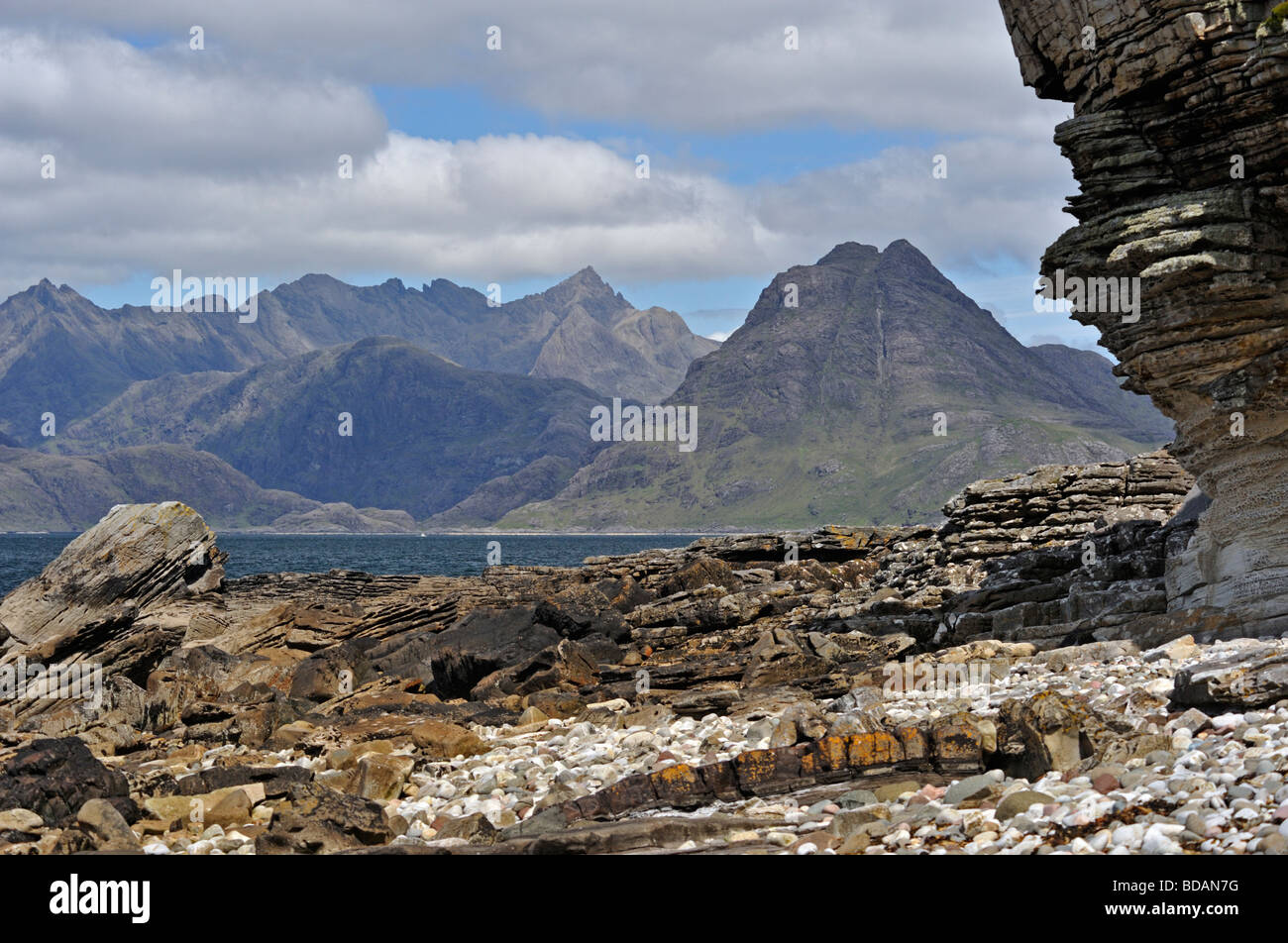 The Black Cuillin from Elgol, Strathaird, Isle of Skye, Inner Hebrides ...