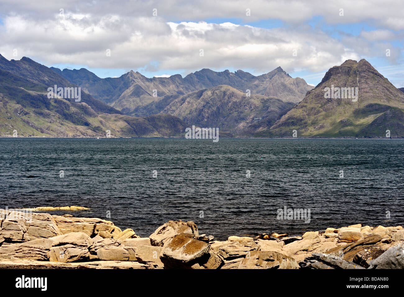 The Black Cuillin from Elgol, Strathaird, Isle of Skye, Inner Hebrides ...