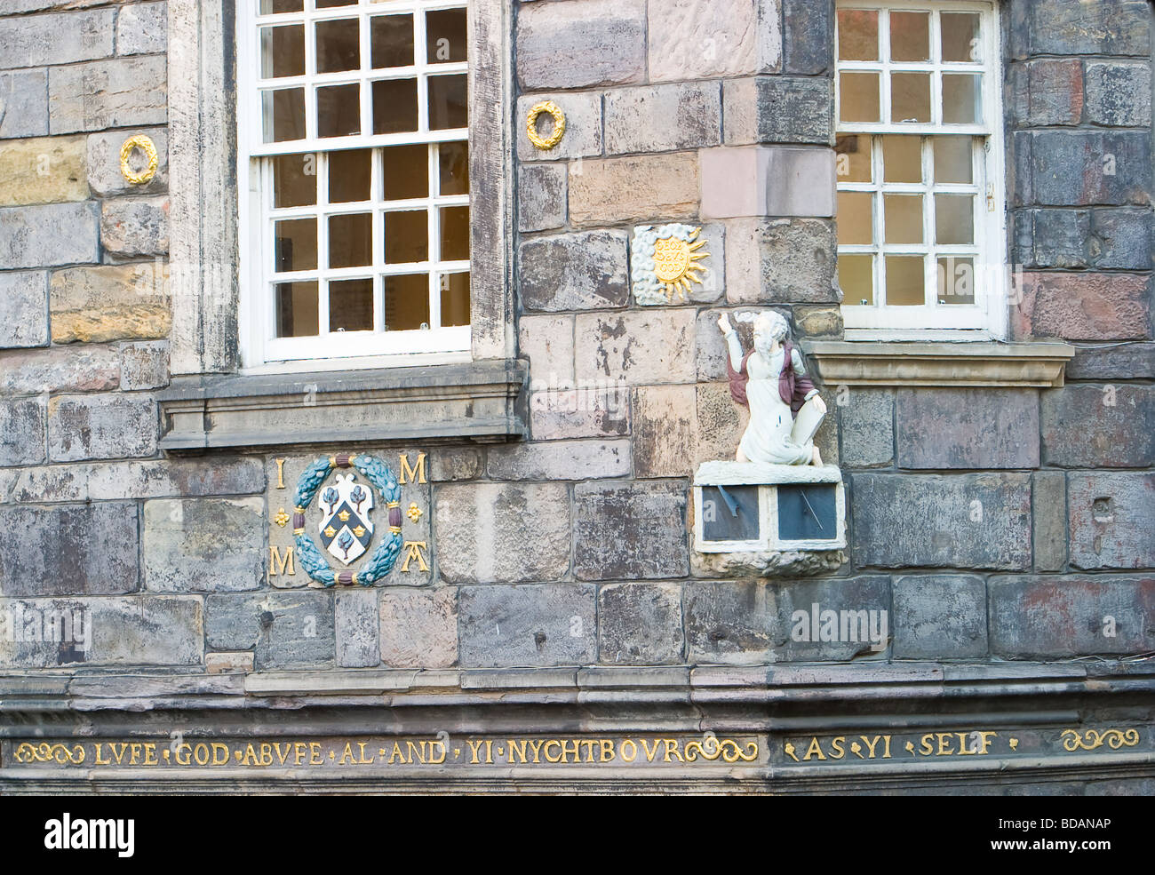 An Image of a medieval window with original glass panes in the house of ...