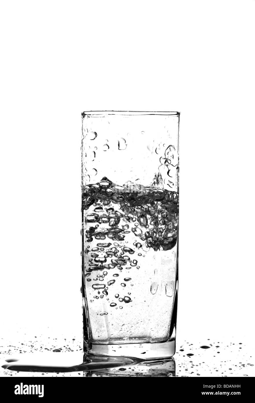 glass of mineral sparkling water isolated on white Stock Photo - Alamy