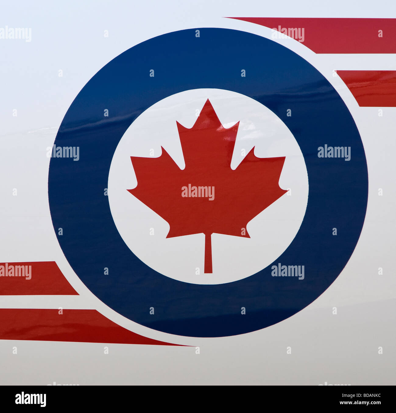 Canadian Maple Leaf Ensign (Insignia) on a Canadian Air Force Plane ...