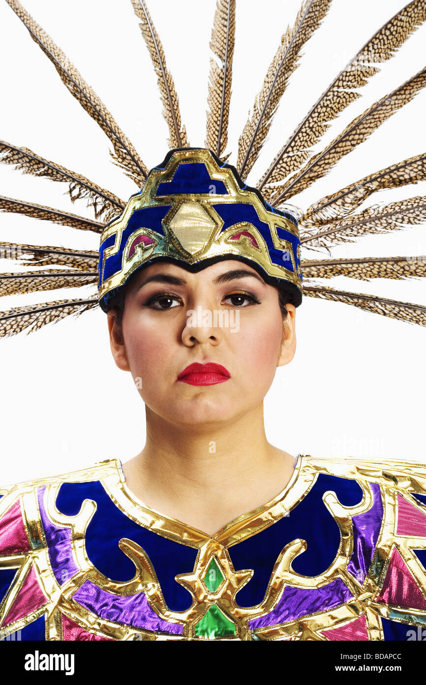 Aztec woman wearing traditional costume hi-res stock photography and ...